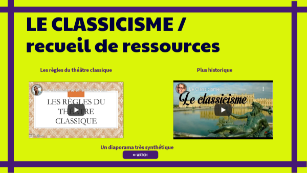 Le Classicisme Recueil