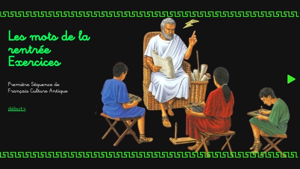 les mots de la rentrée exercices | Genially