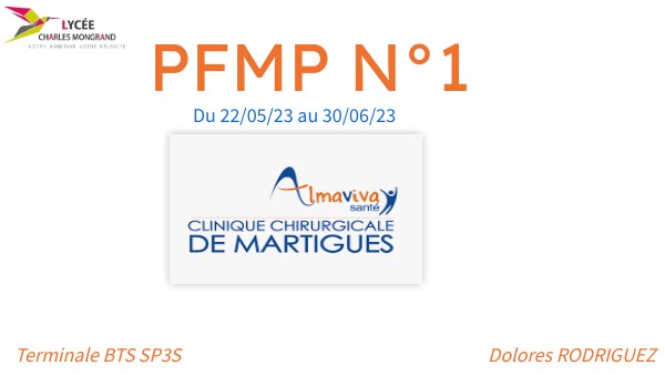 BTS SP3S PFMP N°1 | Genially