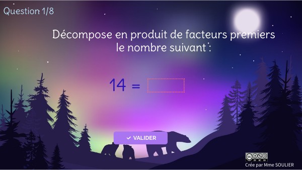 Copie - 4AM - Décomposition produit facteurs premiers CV | Genially