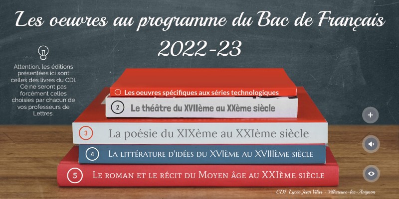 Oeuvres Bac Français 1ères 2020-21
