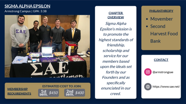 Sigma Alpha Epsilon - Armstrong | Genially