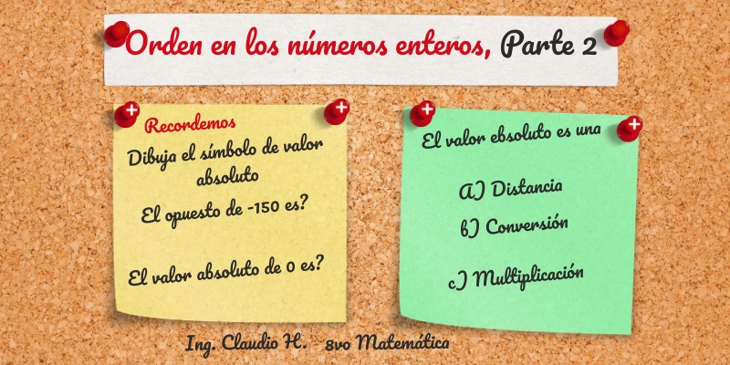 8vo orden de los enteros 2 | Genially