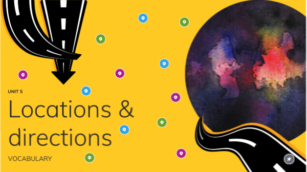 Vocabulary: locations and directions | Genially