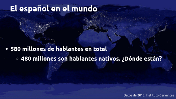 El español en el mundo