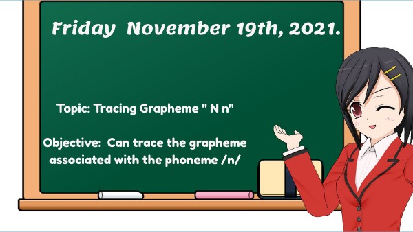Friday Nov 19 Tracing grapheme n