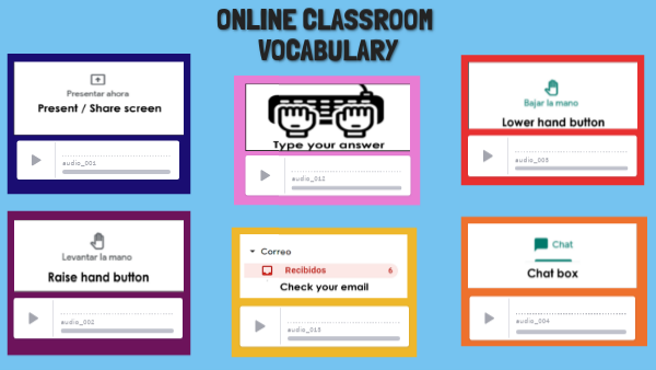 ONLINE CLASSROOM VOCABULARY | Genially