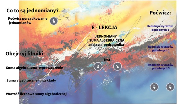 Jednomiany, Suma algebraiczna i jej wyrazy