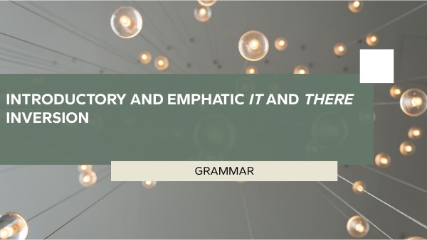 IT AND THERE, INVERSION