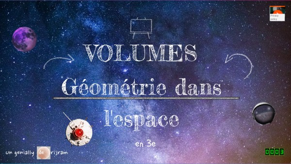 Volumes et géométrie dans l'espace-3e