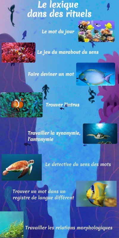 Le lexique dans les rituels | Genially