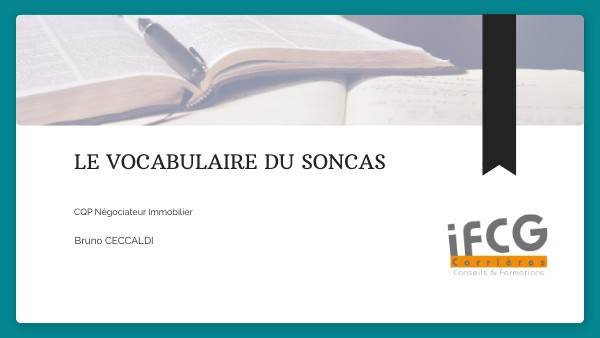 Vocabulaire du SONCAS