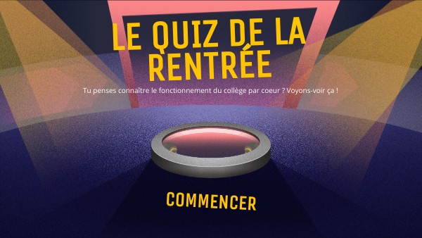 quiz rentrée | Genially