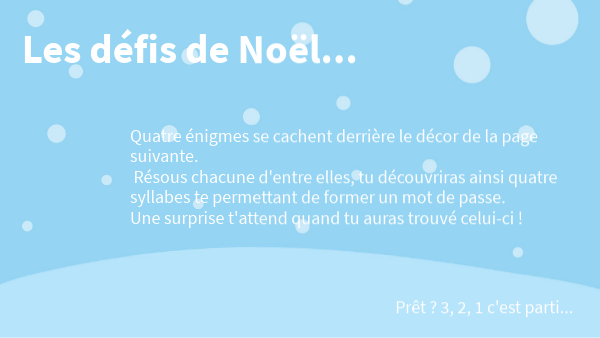 Défis de Noël | Genially