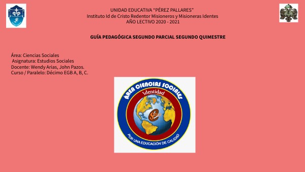 GUÍA PEDAGÓGICA 10° EGB SOCIALES N° 4