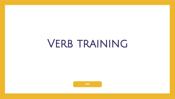 verb training | Genially