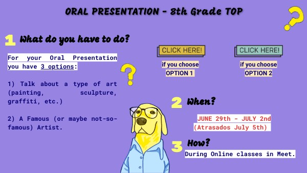Oral Presentation 8°M | Genially