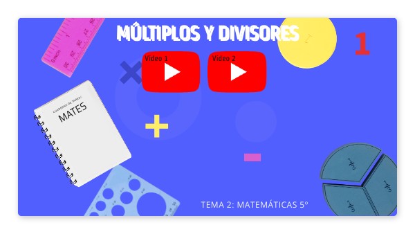 MAT 5º -TEMA 2: MÚTIPLOS Y DIVISORES | Genially