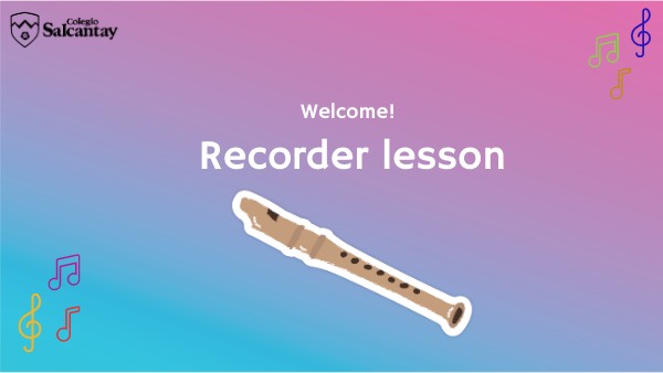 recorder lesson | Genially