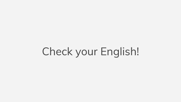 Check your English | Genially