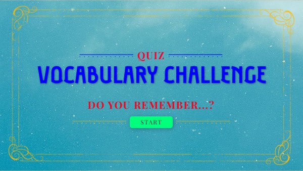 vocabulary challenge 1