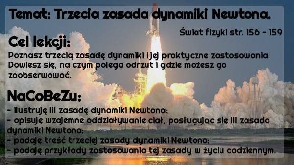 V.III zasada dynamiki Newtona | Genially