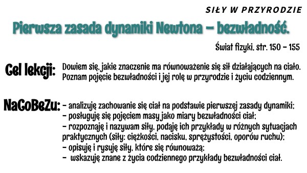V.I zasada dynamiki | Genially