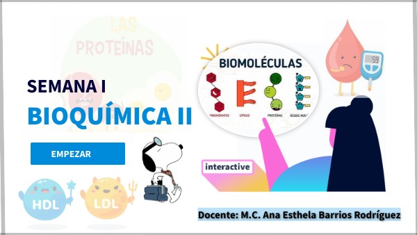 CLASE 2. BIOQUÍMICA II