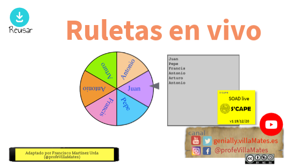 Reutilizable Ruletas en vivo | Genially