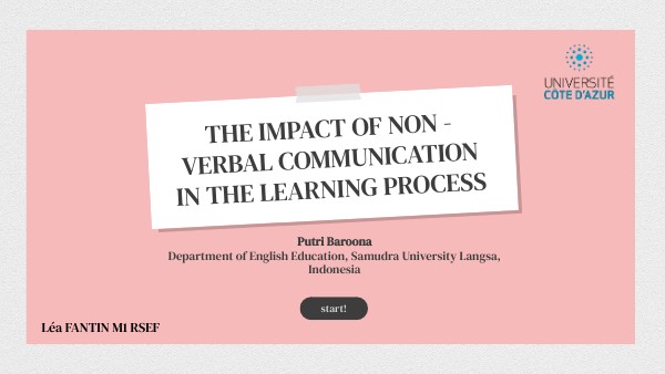 The impact of non-verbal communication in learning process | Genially