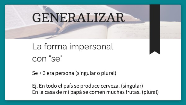 generalizar con "seE | Genially