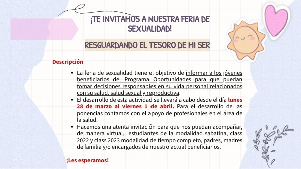 Feria de sexualidad-2022 | Genially