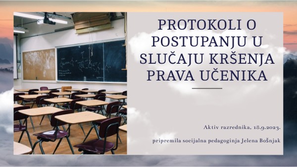 Protokoli postupanja u slučaju kršenja prava učenika | Genially