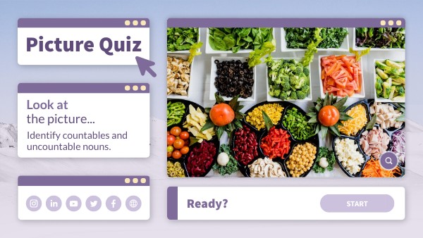 COUNTABLE AND UNCOUNTABLE QUIZ | Genially