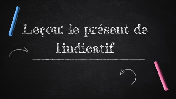 le présent des verbes du 1er groupe | Genially