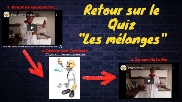 Retour sur le Quiz "Les mélanges" | Genially