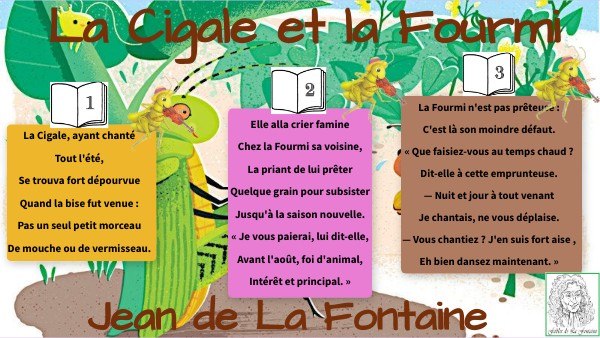 Poésie 7 : La Cigale et la Fourmi: Jean de La Fontaine