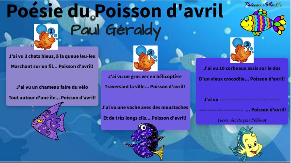 Poésie du Poisson d'avril | Genially