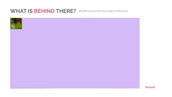 WHAT'S BEHIND?-P | Genially