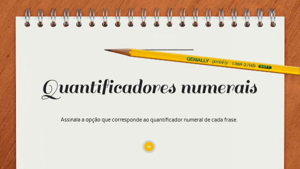 quantificadores numerais - exercícios | Genially