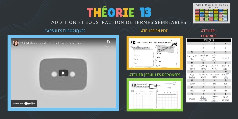 T13-Addition et soustraction en algèbre | Genially