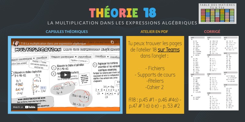 T18-Algèbre:La multiplication