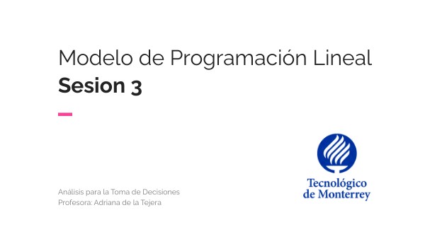 Sesion 01- Programación Lineal Método Gráfico | Genially