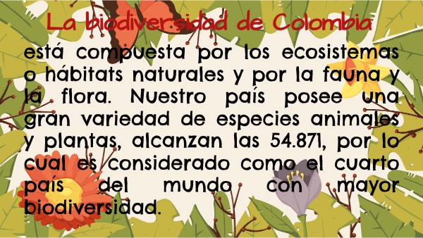 BIODIVERSIDAD DE COLOMBIA QUINTO