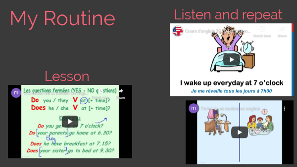 My routine