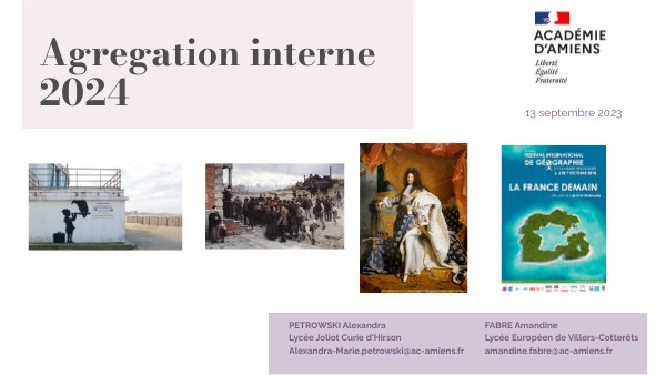 Rentrée Agrégation Interne 2024 | Genially