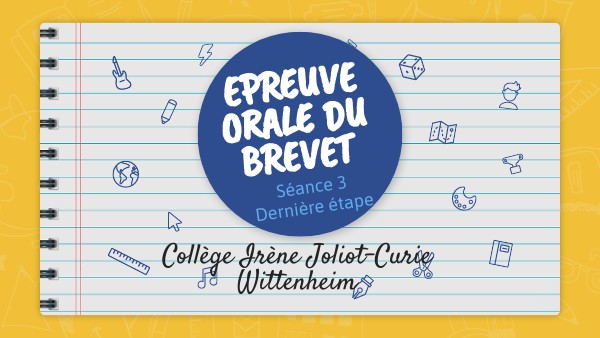 Oral Brevet : séance 3 | Genially