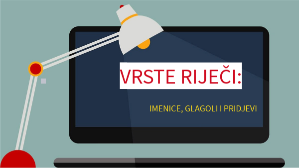 VRSTE RIJEČI: IMENICE; GLAGOLI I PRIDJEVI | Genially
