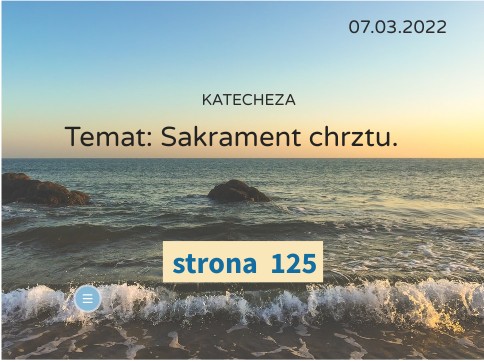 Sakrament chrztu - kl.6 | Genially