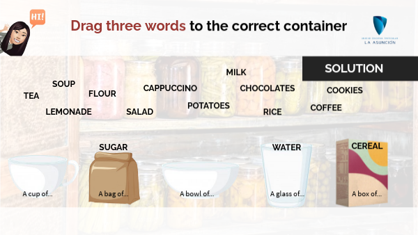 Food and containers | Genially